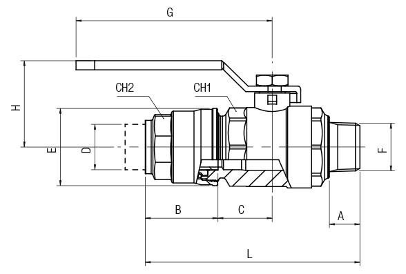 90721 25-3/4 | Zawór kulowy Fi-25 3/4'Z gwint NPTF, system Infinity