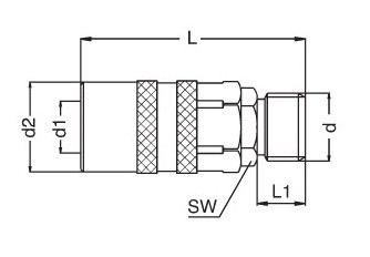 S09DZ GZ14 | Szybkozłącze do form wtryskowych DN9 typ DME, G 1/4 GZ, z ...