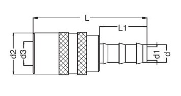 S09DZ PL10 | Szybkozłącze do form wtryskowych DN9 typ DME, do węża Push ...