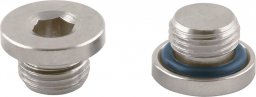 Korek pod imbus, gwint cylindryczny, mosiądz niklowany, o-ring NBR, -20 ...